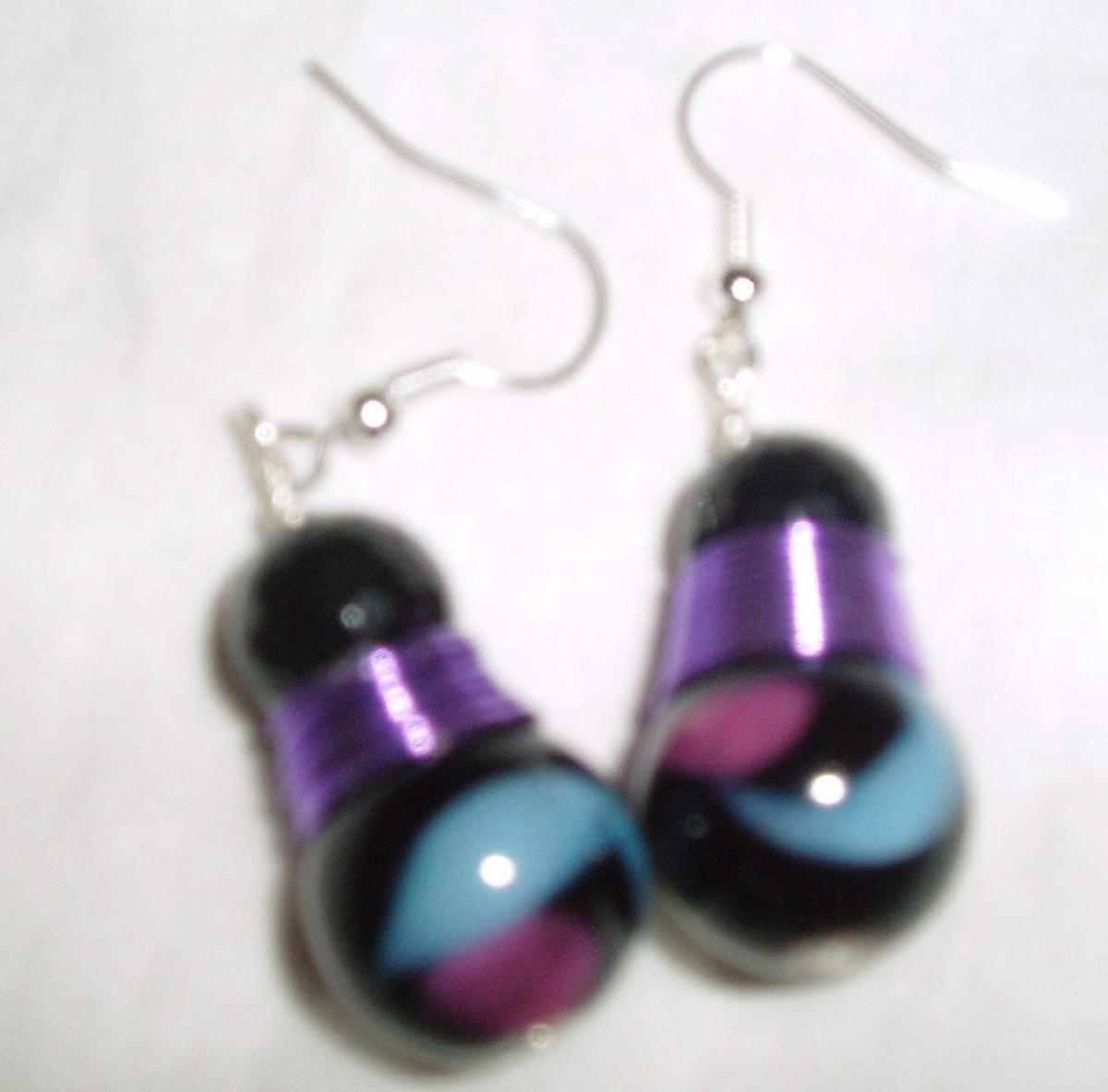 Shell Pearl Wire Coil Earrings Handmade Jewelry Gift Idea on Luulla